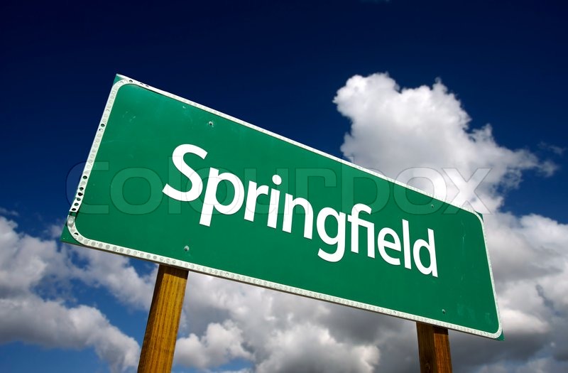 Springfield Road Sign with dramatic ... | Stock image | Colourbox