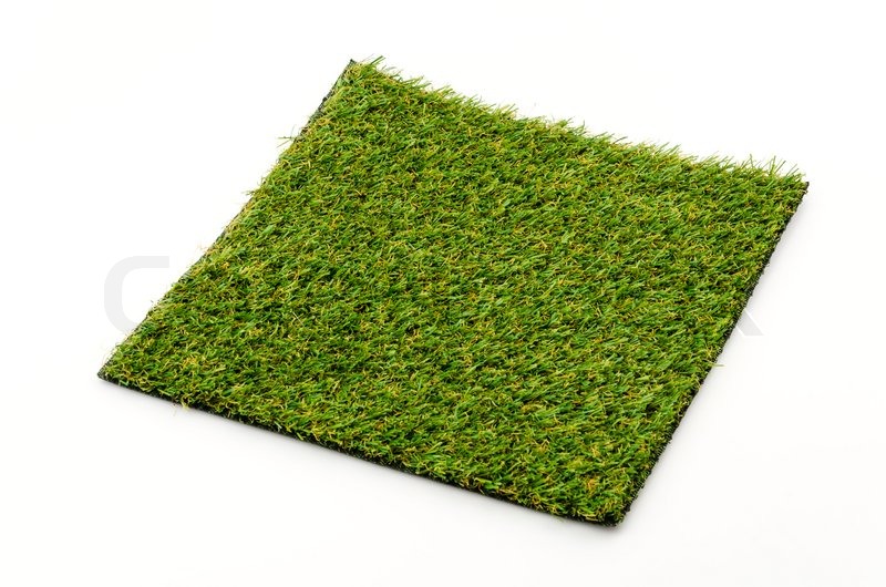 Grass mat isolated white background | Stock image | Colourbox