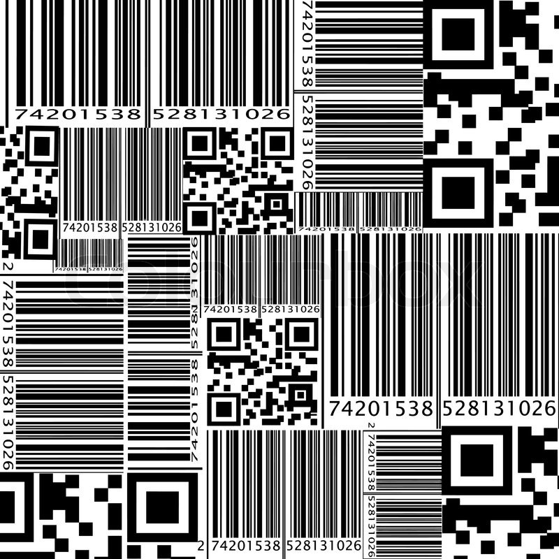 Seamless pattern in barcode style, ... | Stock vector | Colourbox