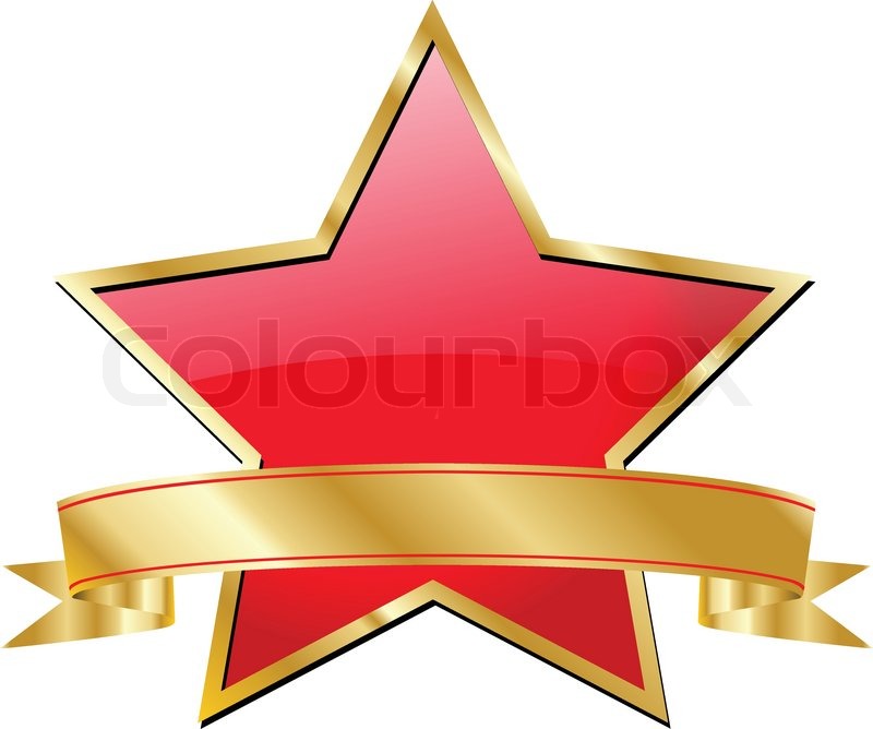 Star with banner | Stock vector | Colourbox