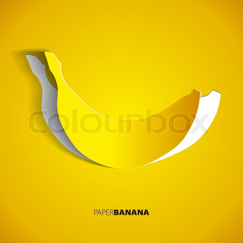 Paper banana cutout - vector ... | Stock vector | Colourbox