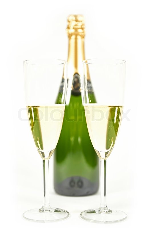 Champaign on a white background | Stock foto | Colourbox