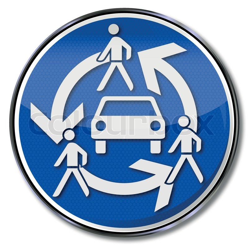 Schild mit Auto und Carsharing | Stock-Vektor | Colourbox