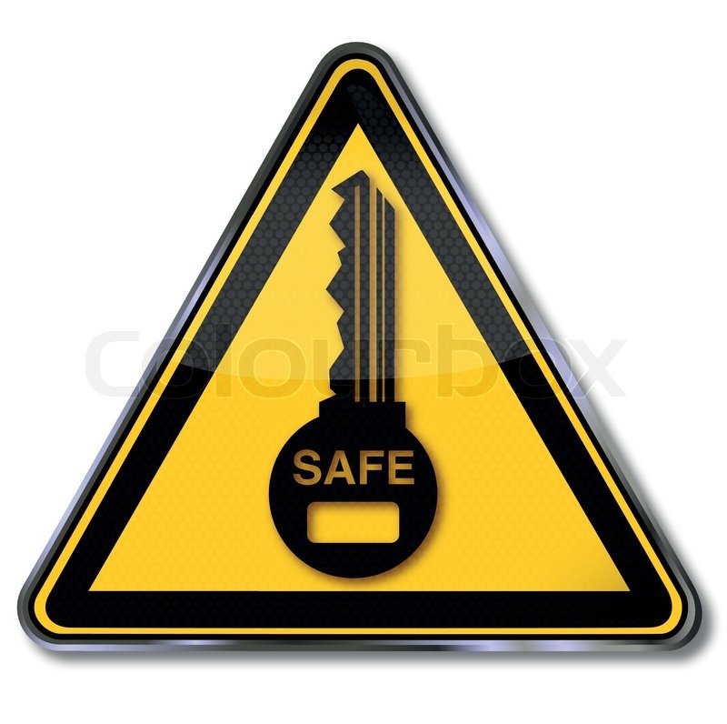 Schild Schlüssel, Safe und Sicherheit | Stock-Vektor | Colourbox