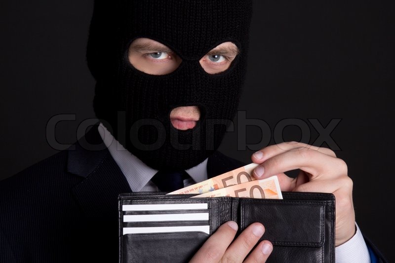 Corruption concept - man in business ... | Stock image | Colourbox