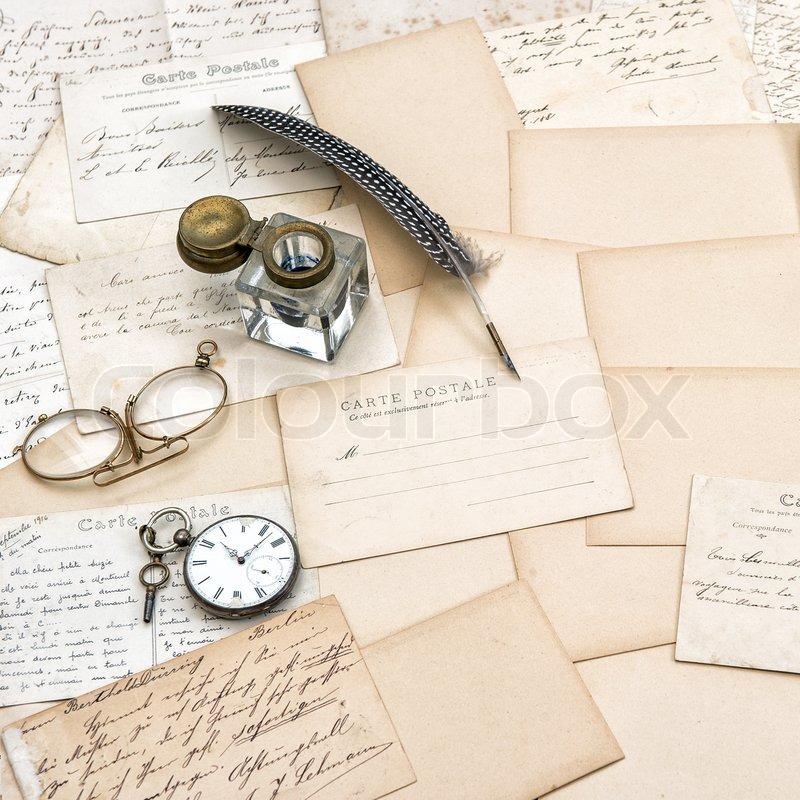 Alte Briefe, Ansichtskarten und antiken ... | Stock Bild | Colourbox