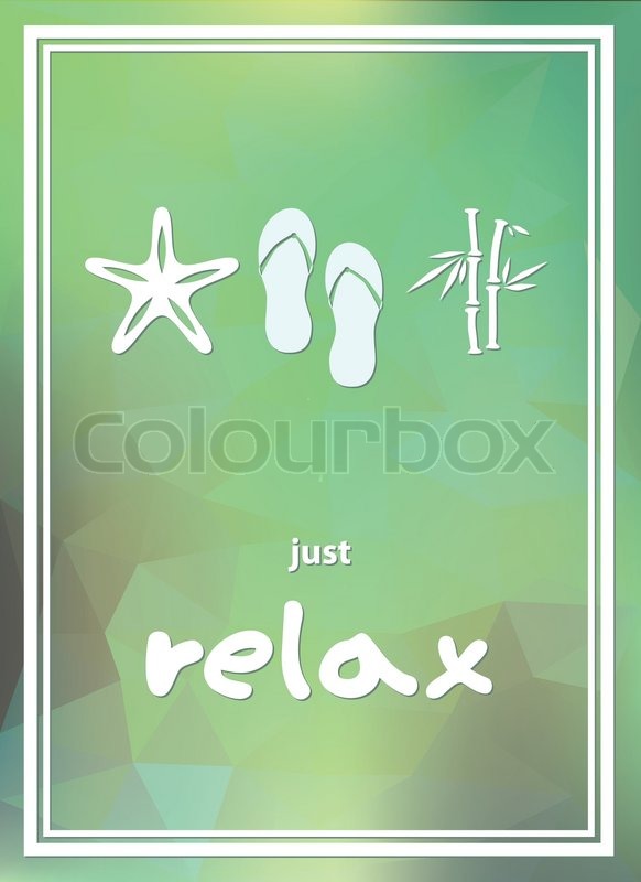 Relax poster | Stock vector | Colourbox