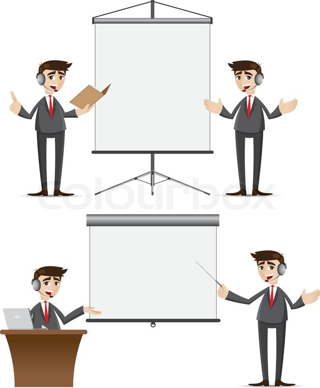 Cartoon Geschäftsmann Präsentation ... | Stock-Vektor | Colourbox